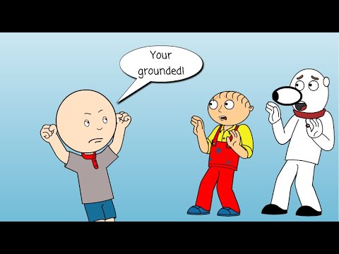 Classic Caillou grounds Brain and stewie / Grounded (Reuploaded)