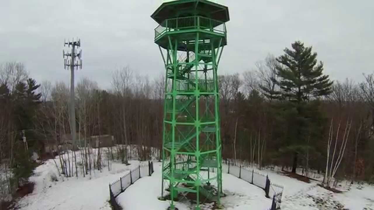 The Fire Tower at Garrison Hill Park, Dover, New Hampshire - Drone's ...