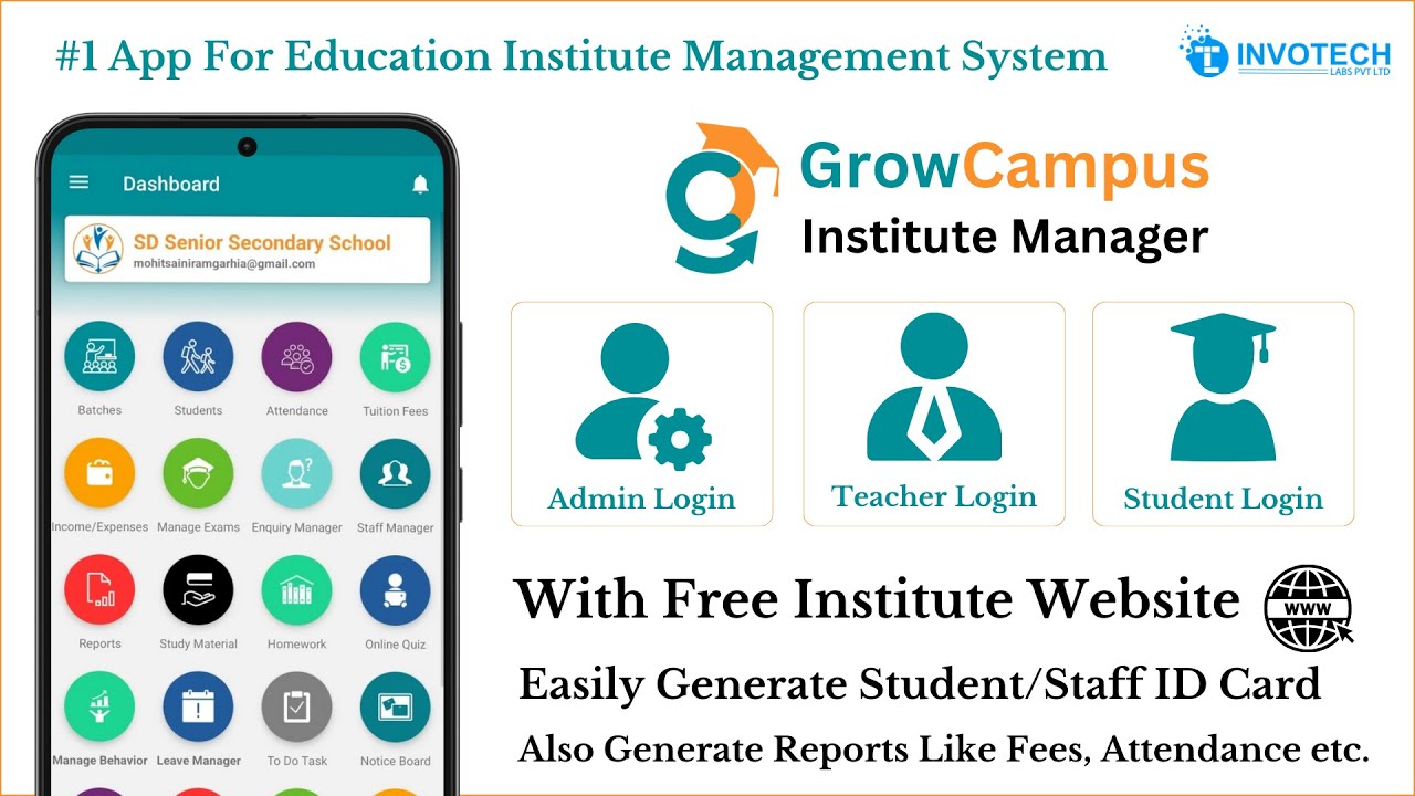 Signup & Dashboard Guide || GrowCampus App: School & Educational ...