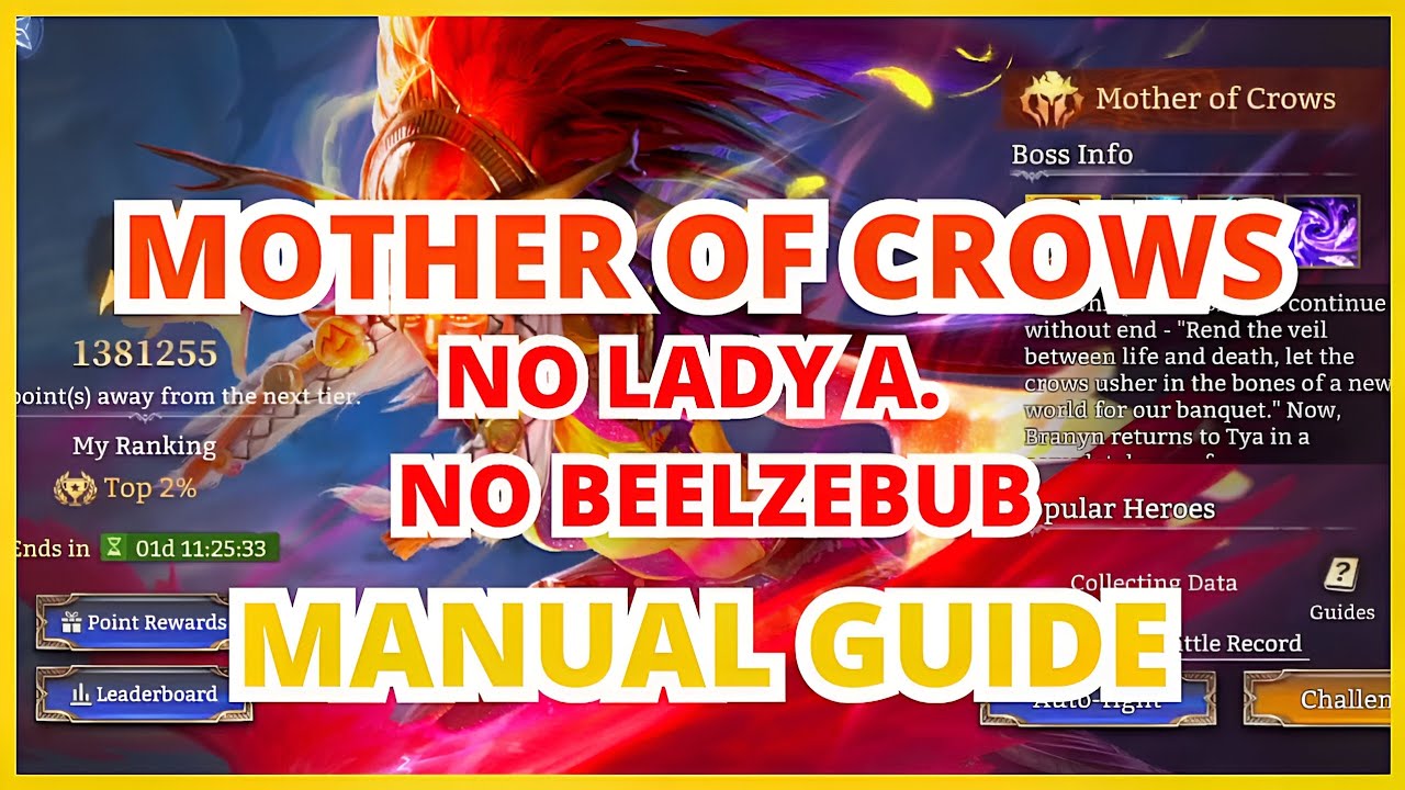 Mother of Crows Manual Guide | No Lady Alex. No Beelzebub | Watcher of ...
