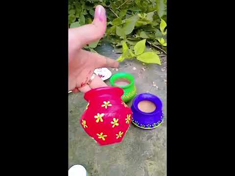 3 Easy Matki painting Idea/How to create simple and creative alpona🙂 ...