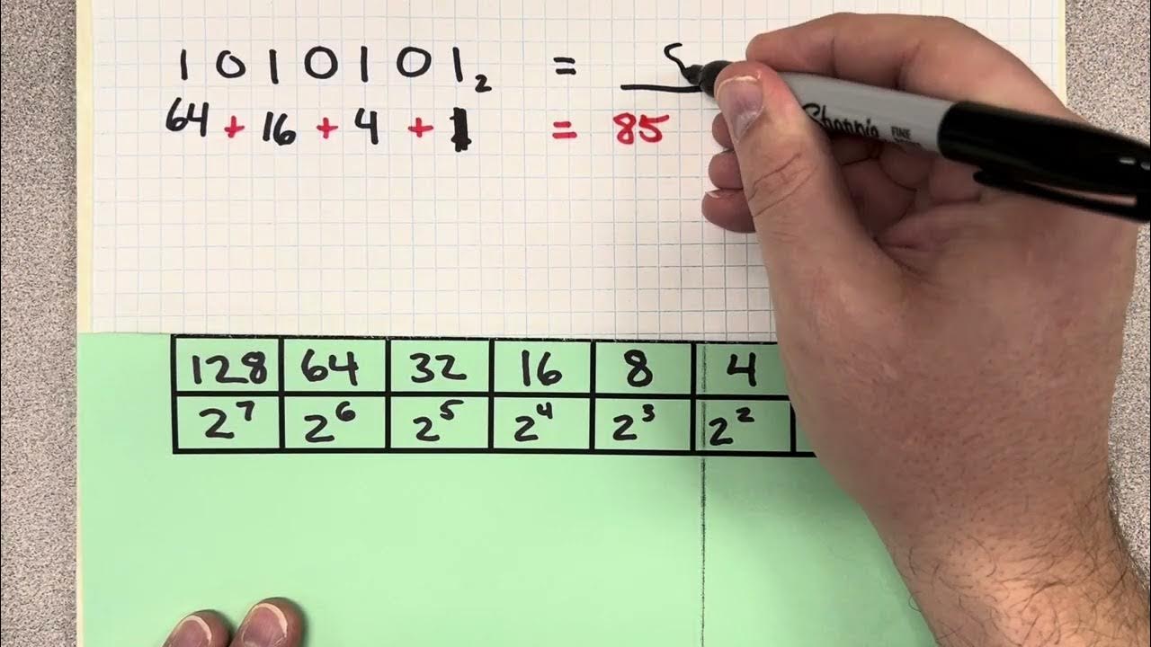 Binary Numbers - Converting Binary Examples - YouTube