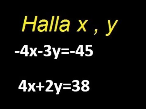 ecuaciones con x y , hallar x y y en las ecuaciones, como resolver ...