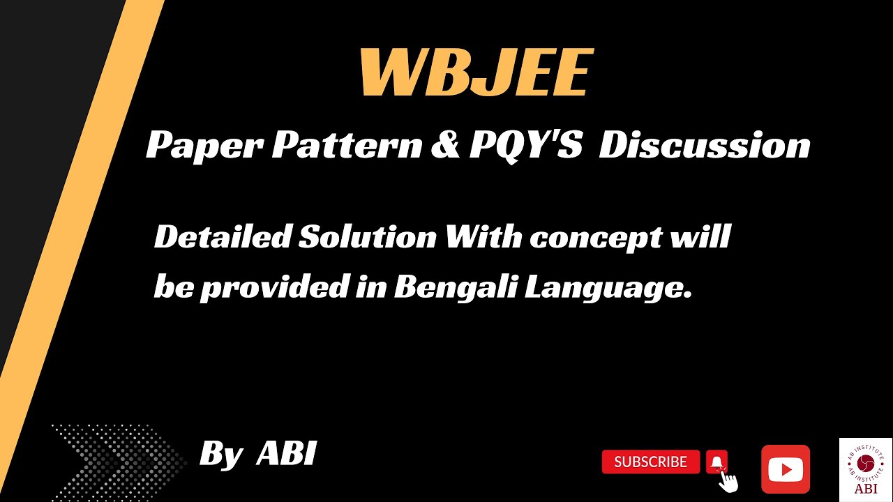 WBJEE Exam Pattern & Preparation Strategy. - YouTube