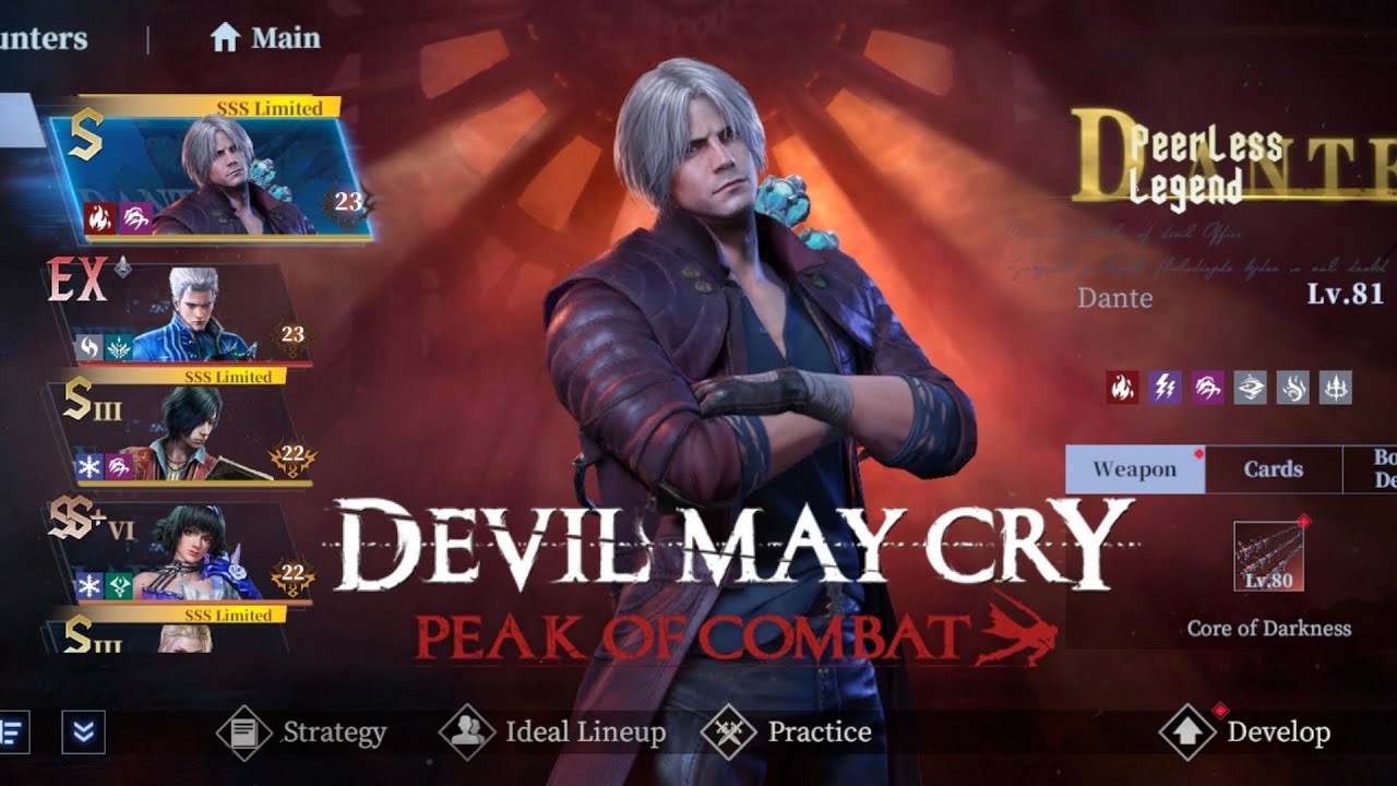 Dante ( Peerless Legend ) All Moveset | Highest Graphics | Devil May ...