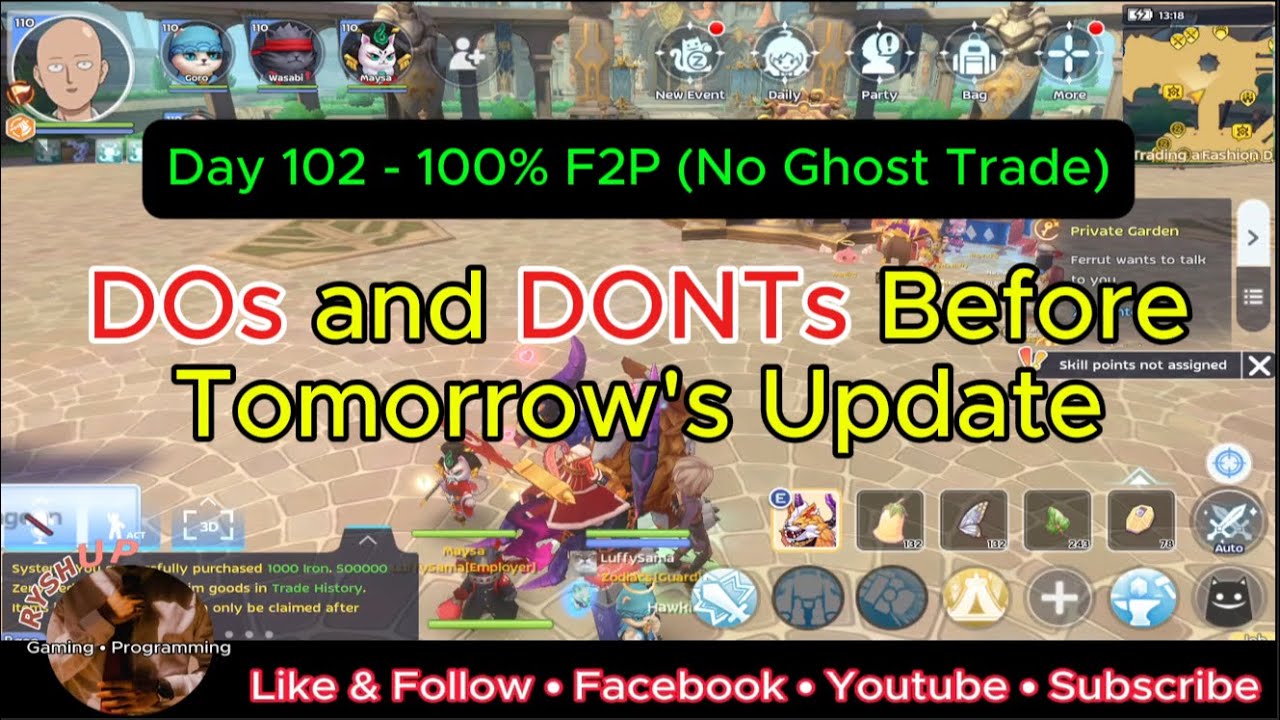 Ragnarok M Classic: DOs and DONTs before the Updates! Day 102 - 100% ...