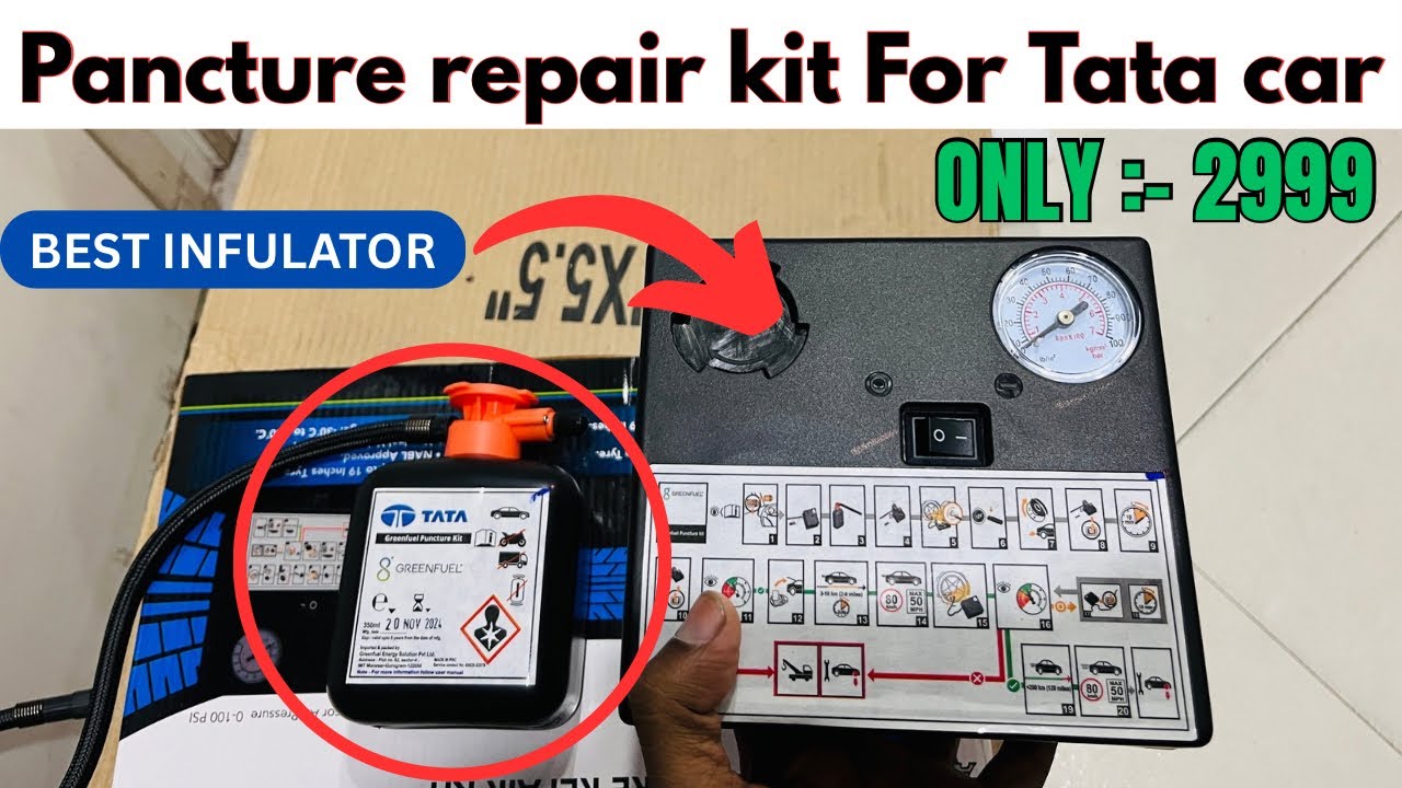 TATA Puncture Repair Kit | Tyre Mobility Kit for Altroz, Safari, Nexon ...