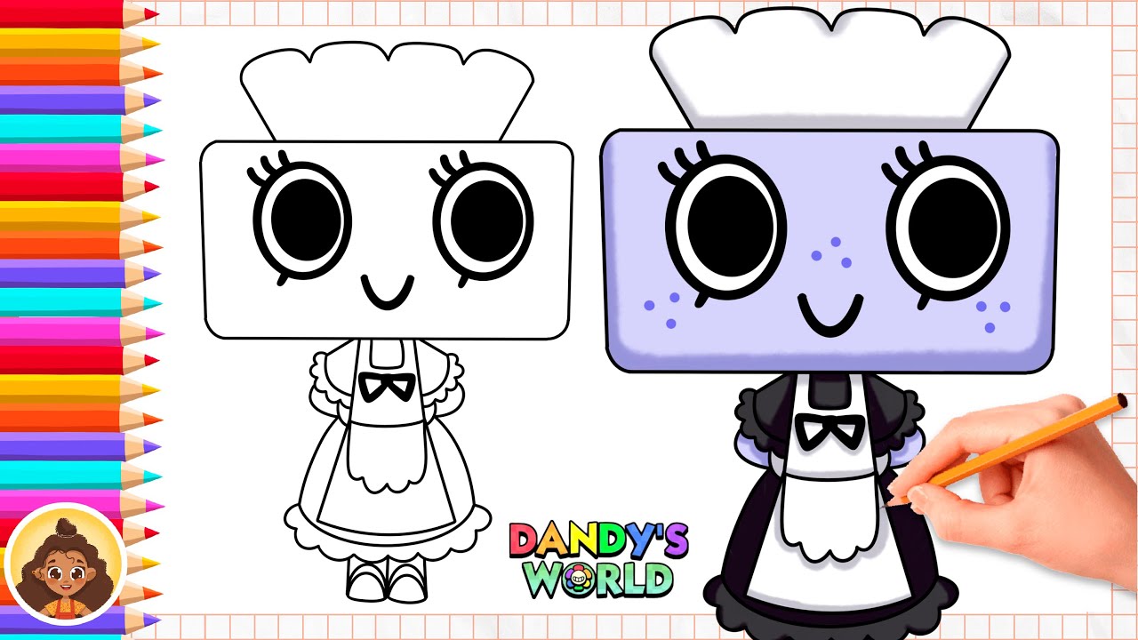 How to Draw Lavender Maid Tisha | from Dandy’s World - YouTube
