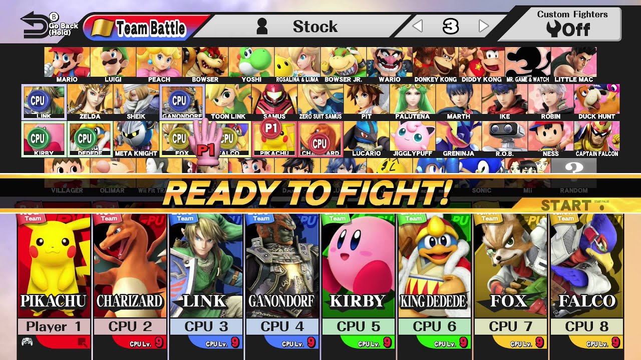 Super Smash Bros. for Wii U: Video Game Character Debut 8-Player Smash ...