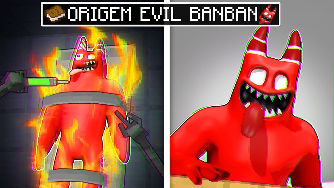 ORIGEM do EVIL BANBAN de GARTEN of BANBAN no MINECRAFT! - YouTube