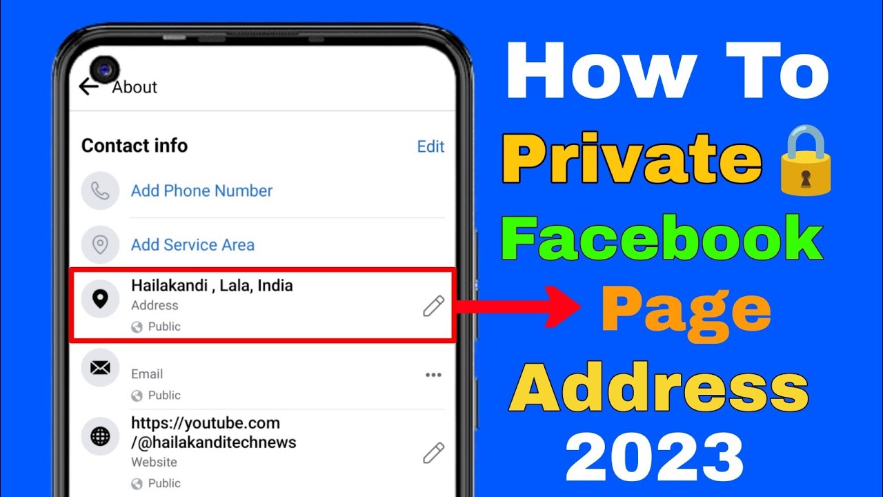 How To Private Facebook Page Address | FB Page Address Private Kaise ...