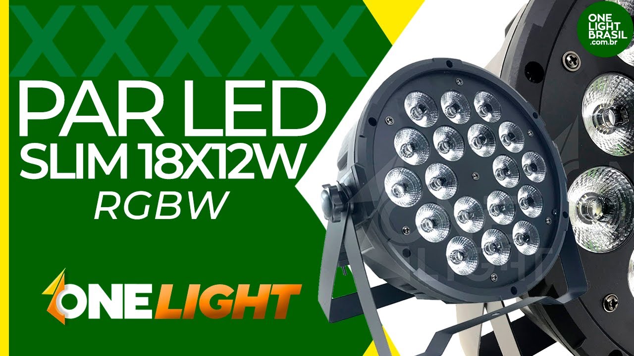 PAR LED SLIM 18x12W RGBW - YouTube