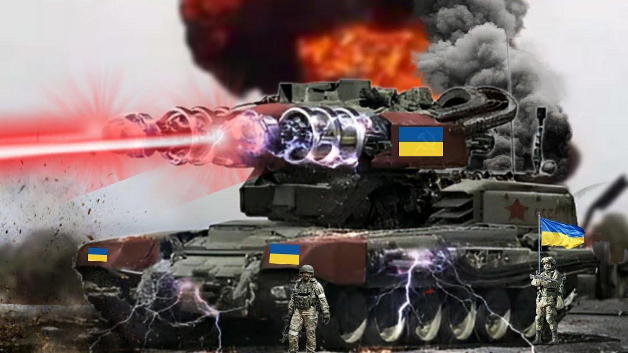 the first ukrainian zu-57 nuclear tank entered the battle at bakhmut ...