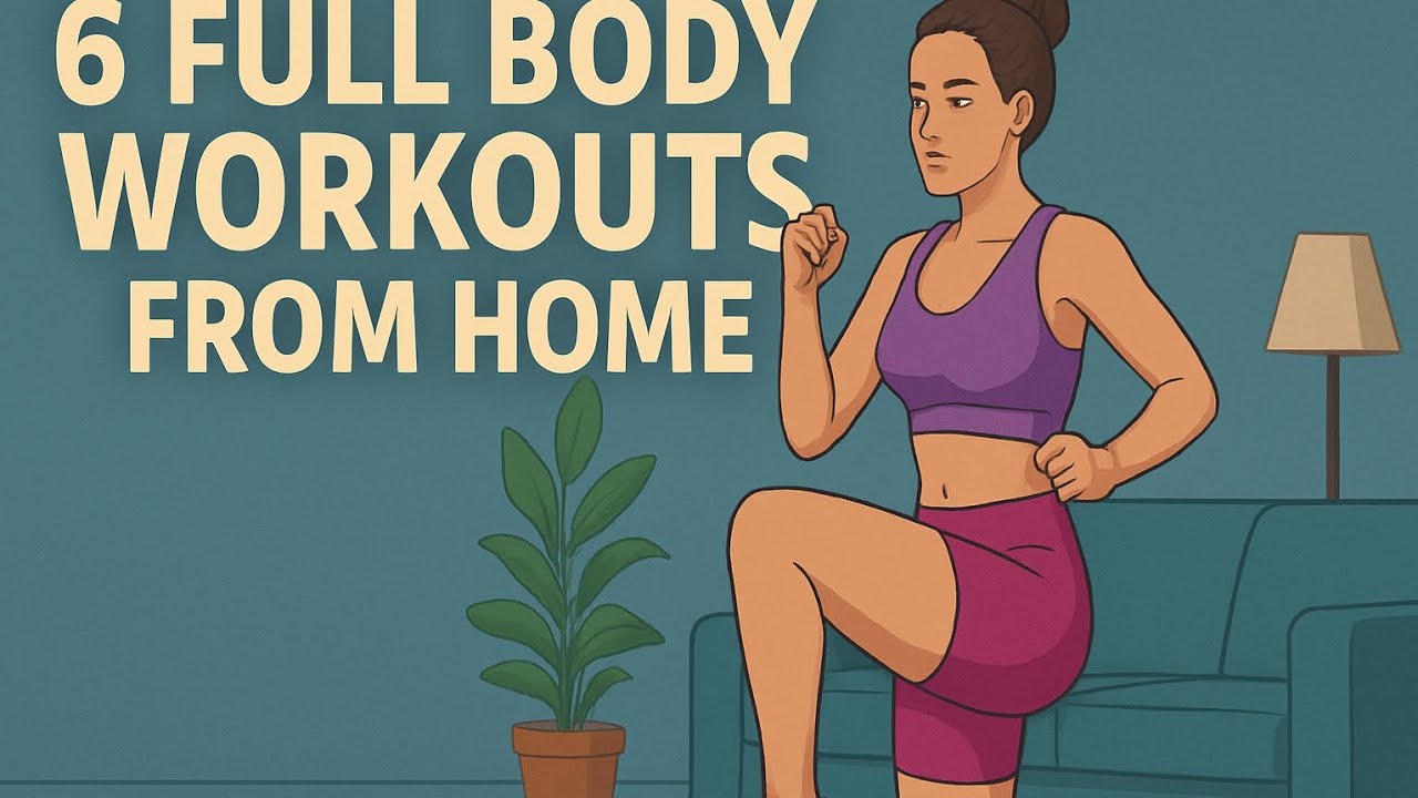Full body workout at home 💪 6 simple exercises for strength, fat burn ...