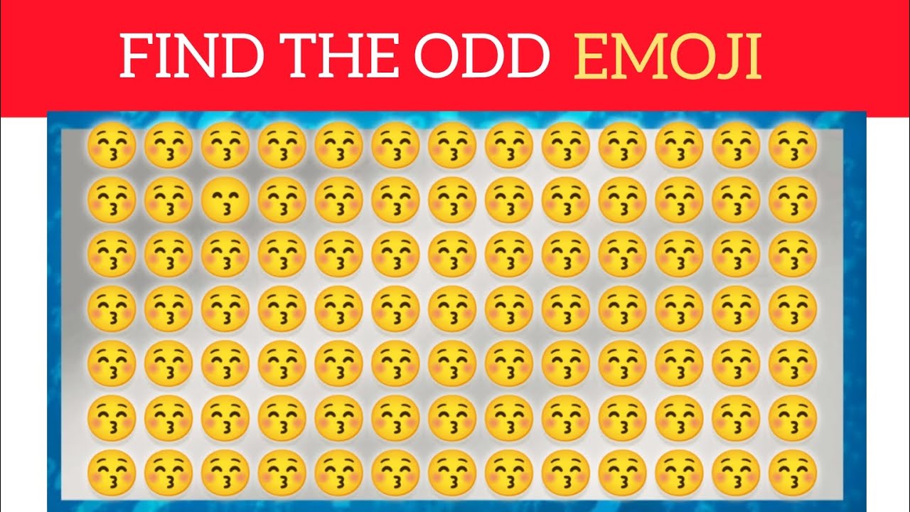 FIND THE ODD EMOJI | EMOJI QUIZ @ThinkandTackle - YouTube