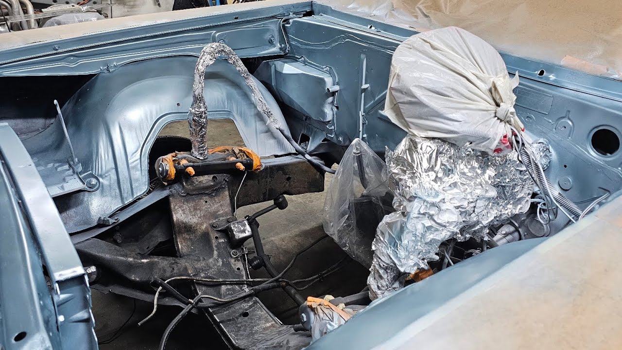 DIY Preparing The 1965 Impala Low Rider's Engine Bay For The LS Swap ...