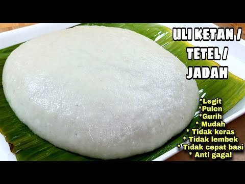 Resep membuat uli ketan putih|| ketan uli khas betawi|| uli ketan - tetel - jadah lembut, gurih