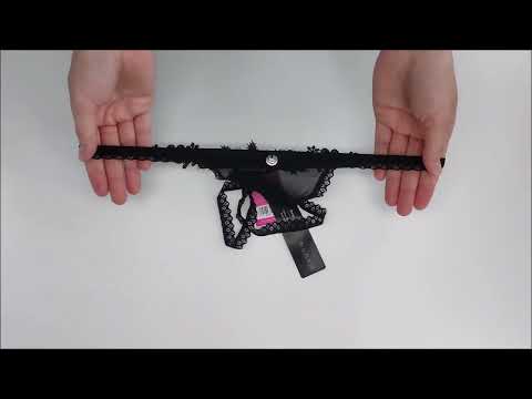 ROZKOŠNÁ TANGA OTEVŘENÁ CELIA NOIR CROTCHLESS THONG - OBSESSIVE