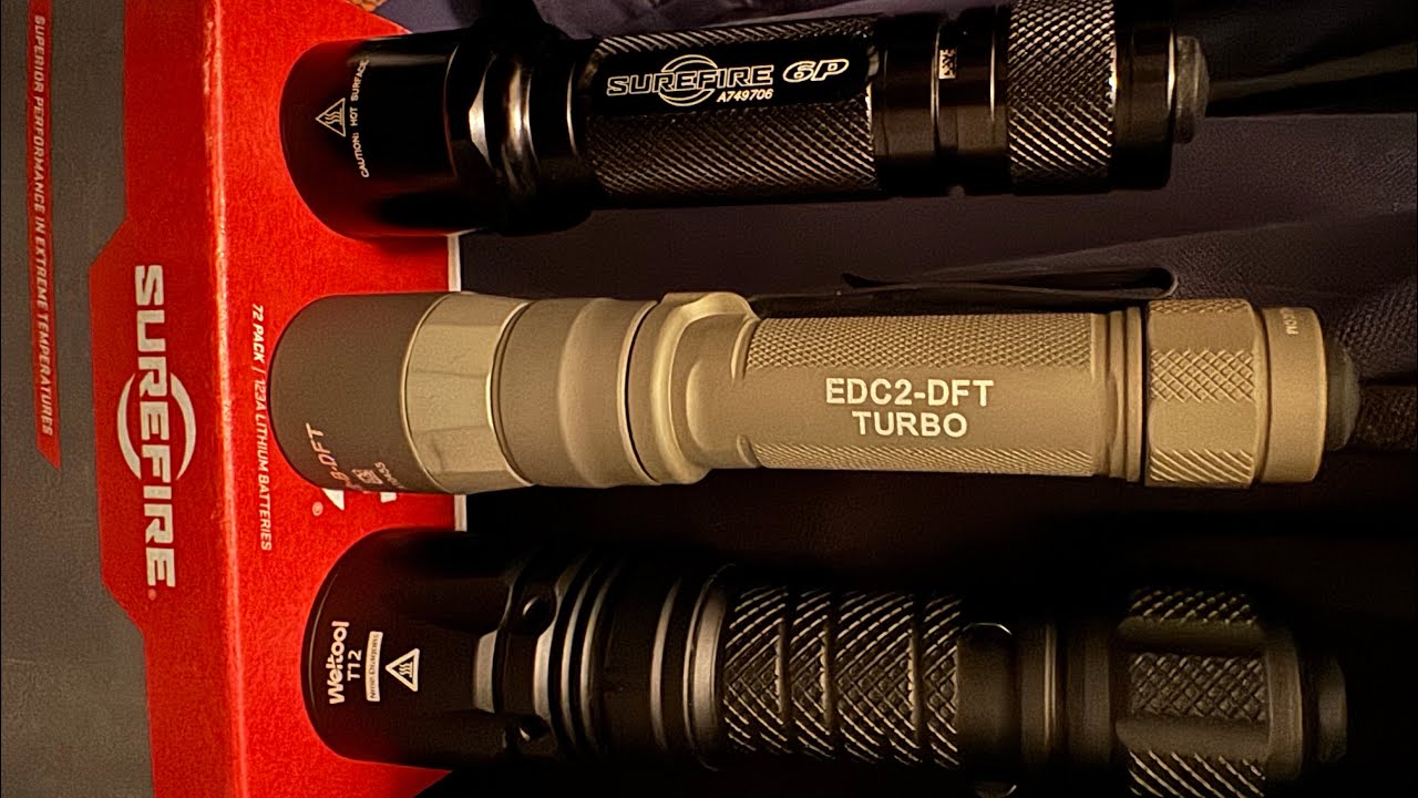 Indoor Beam Shot: Surefire 6P (Incandescent) vs Surefire EDC2-DFT vs ...