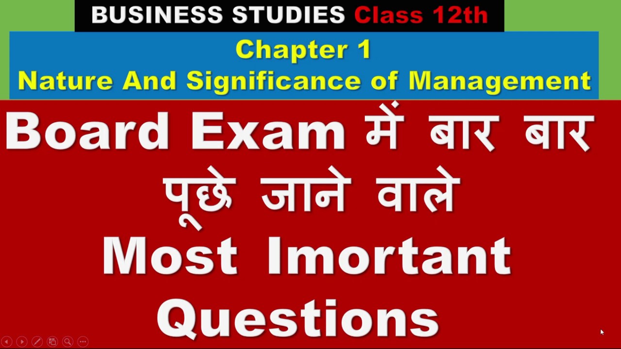 most important topics of business studies for class 12 - YouTube