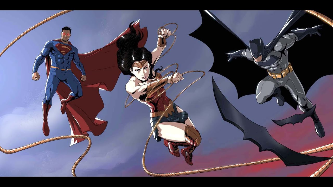 PENCILS TO INKS - DC Trinity Triptych by Andie Tong - YouTube
