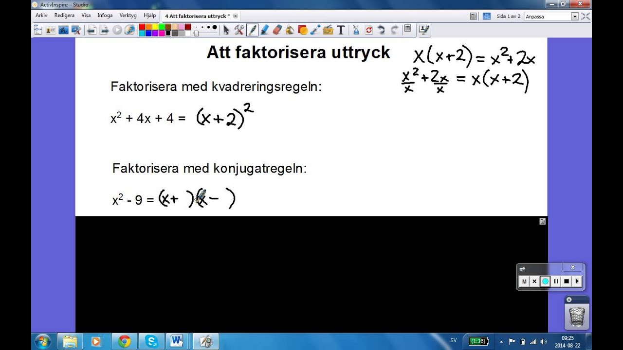 4 Att Faktorisera Uttryck Youtube