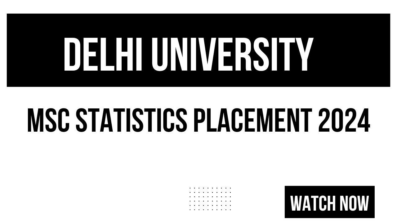 Delhi University MSc statistics placement |delhi university placement ...