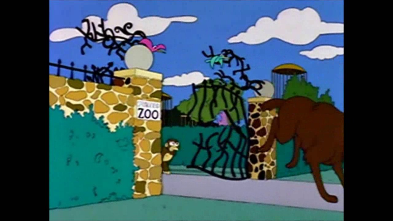 Simpson 05x07 Escapada del zoo - YouTube