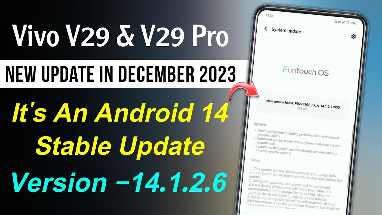 Vivo V29 & V29 Pro New Update in 2023 | Vivo V29 Android 14 Update ...
