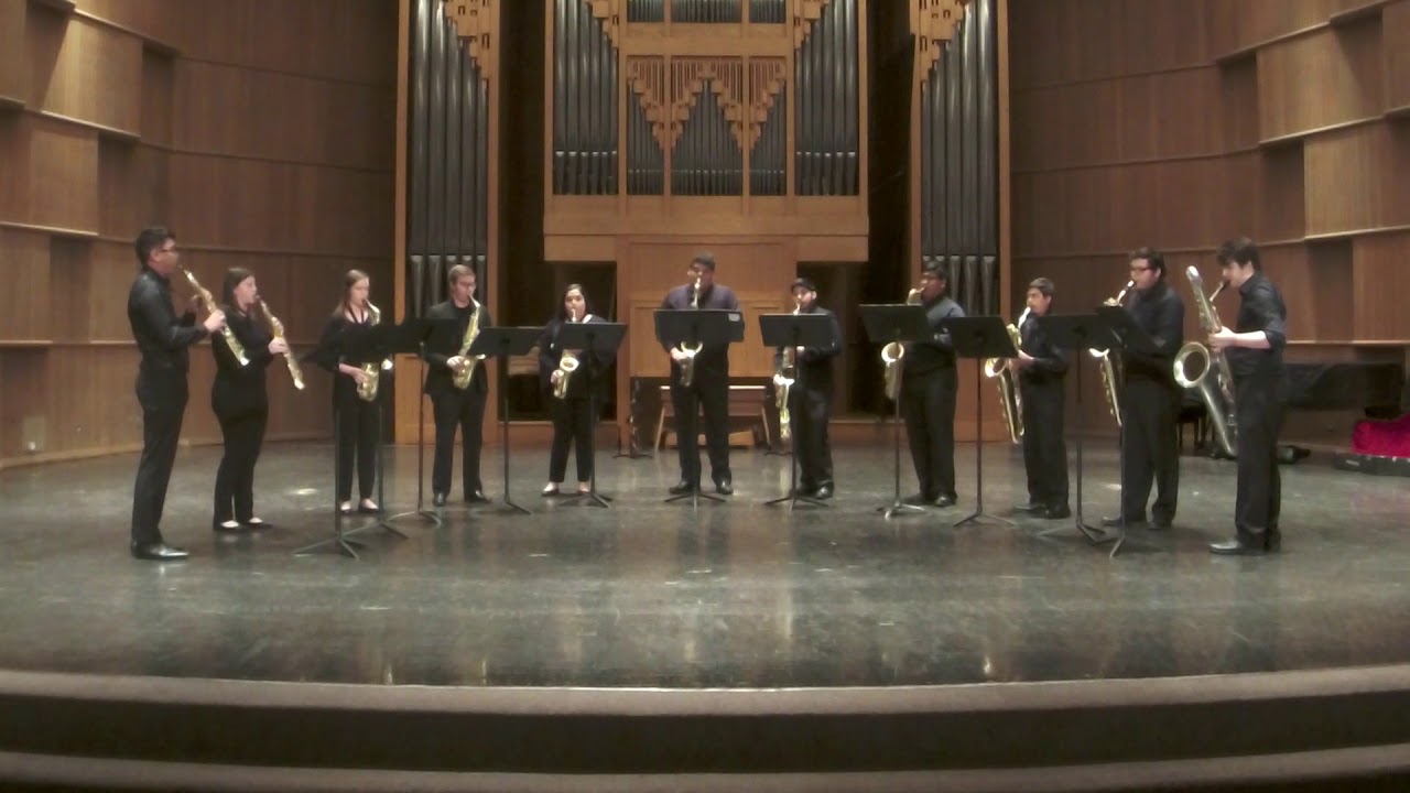 UTSA Sax Ensemble Plays Irish Tune from County Derry by Percy Grainger ...