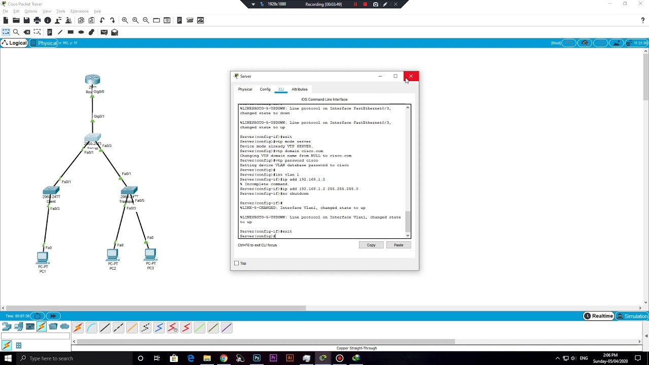 Cisco | VTP,Trunk,VLAN,InterVLAN.... Bai 2 - YouTube