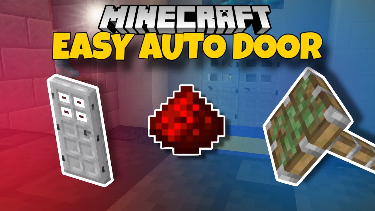 Minecraft: How to Build an Easy Redstone Door! - YouTube