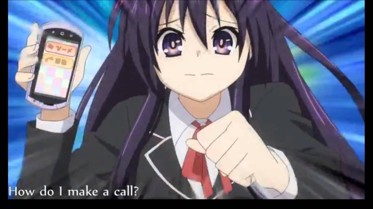 Date A Live - Tohka Hits Shidou With Her Phone - YouTube