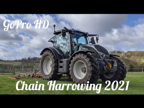 Chain Harrowing 2021 ~ Valtra n174 ~ Shenton's Agri ~ 4k - YouTube