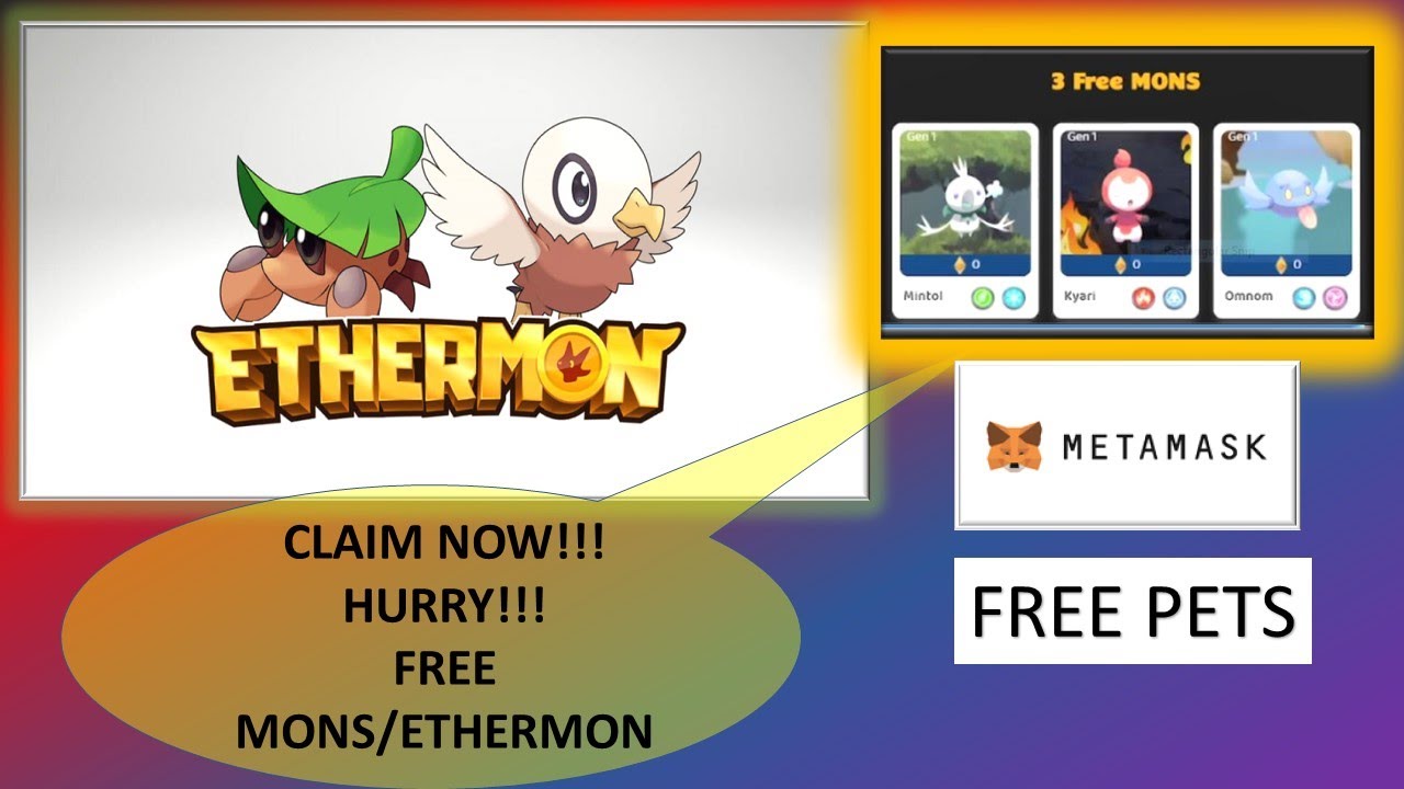 ETHERMON + NFT GAME HOW TO CLAIM YOUR FREE MONS METAMASK WALLET BLOCKCHAIN PLAY TO EARN GAME ...