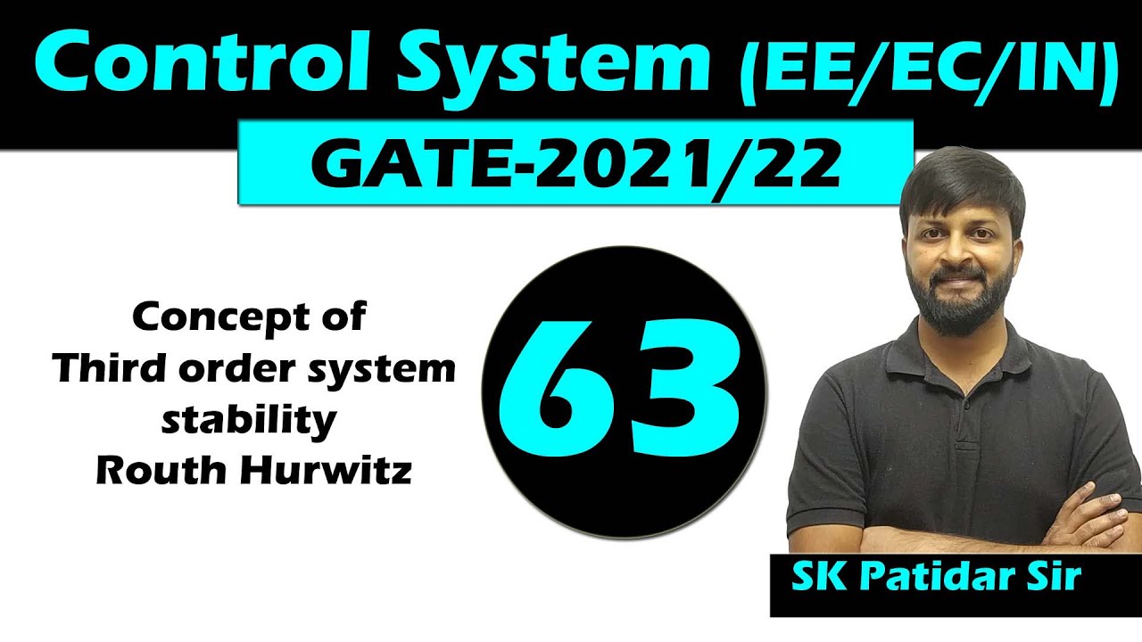 Lec 63 Concept of Third order system stability | Routh Hurwitz - YouTube