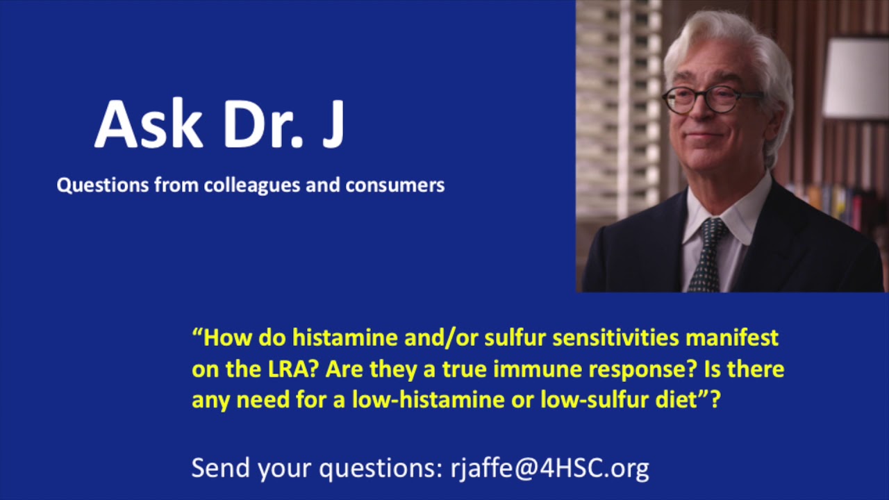 Dr. Russell Jaffe discusses histamine and sulfur sensitivities - YouTube