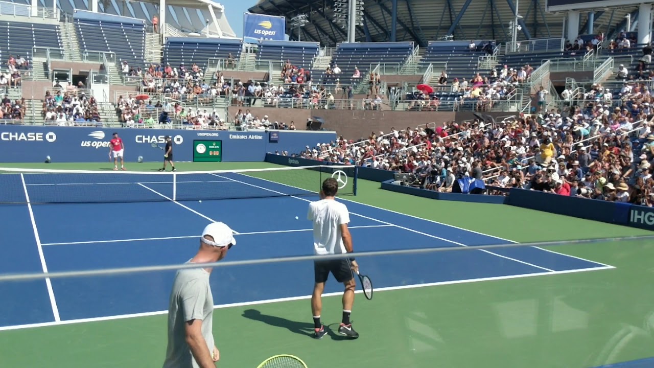 FEDERER/THIEM PRACTICE 2019 - YouTube