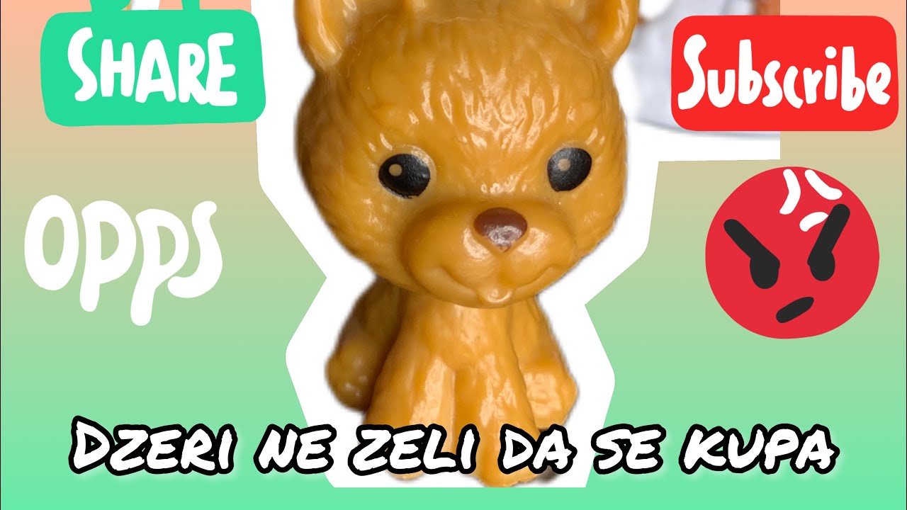 Dzeri ne zeli da se kupa - Igramo se sa Barbie Chelsea play house # ...