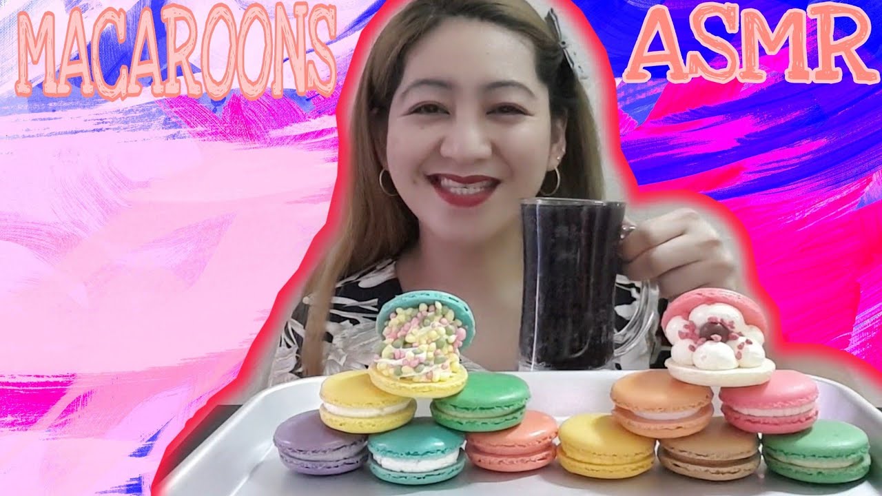 MACAROONS ASMR EATING SHOW|마카롱 먹방 - YouTube