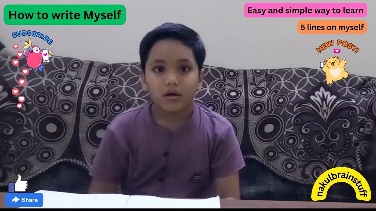 How to learn myself | Easy and simple way to learn |5 lines on myself ...