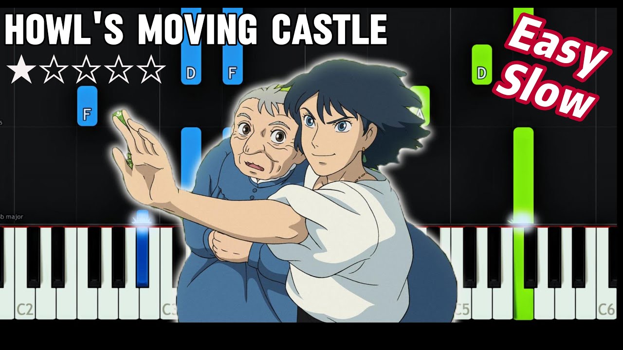 Howl's Moving Castle Easy Piano Tutorial And Free Sheet Music - YouTube