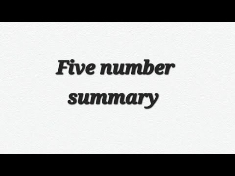 Five number summary calculation - YouTube