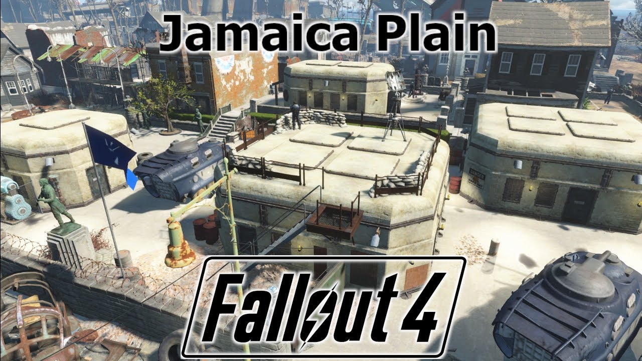 Fallout 4 Jamaica Plain Settlement Tour | Minutemen Military Outpost ...