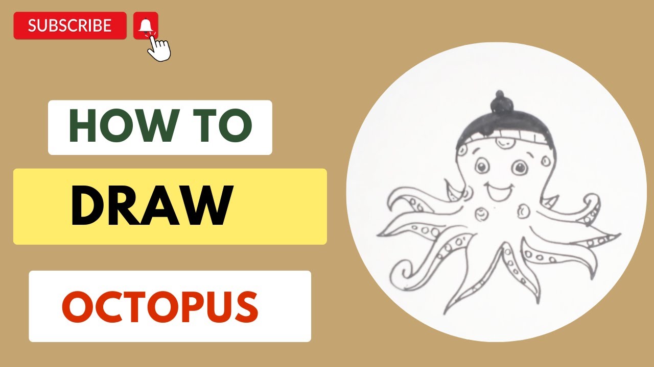 HOW TO DRAW OCTOPUS- CARTOON OCTOPUS DRAWING - YouTube