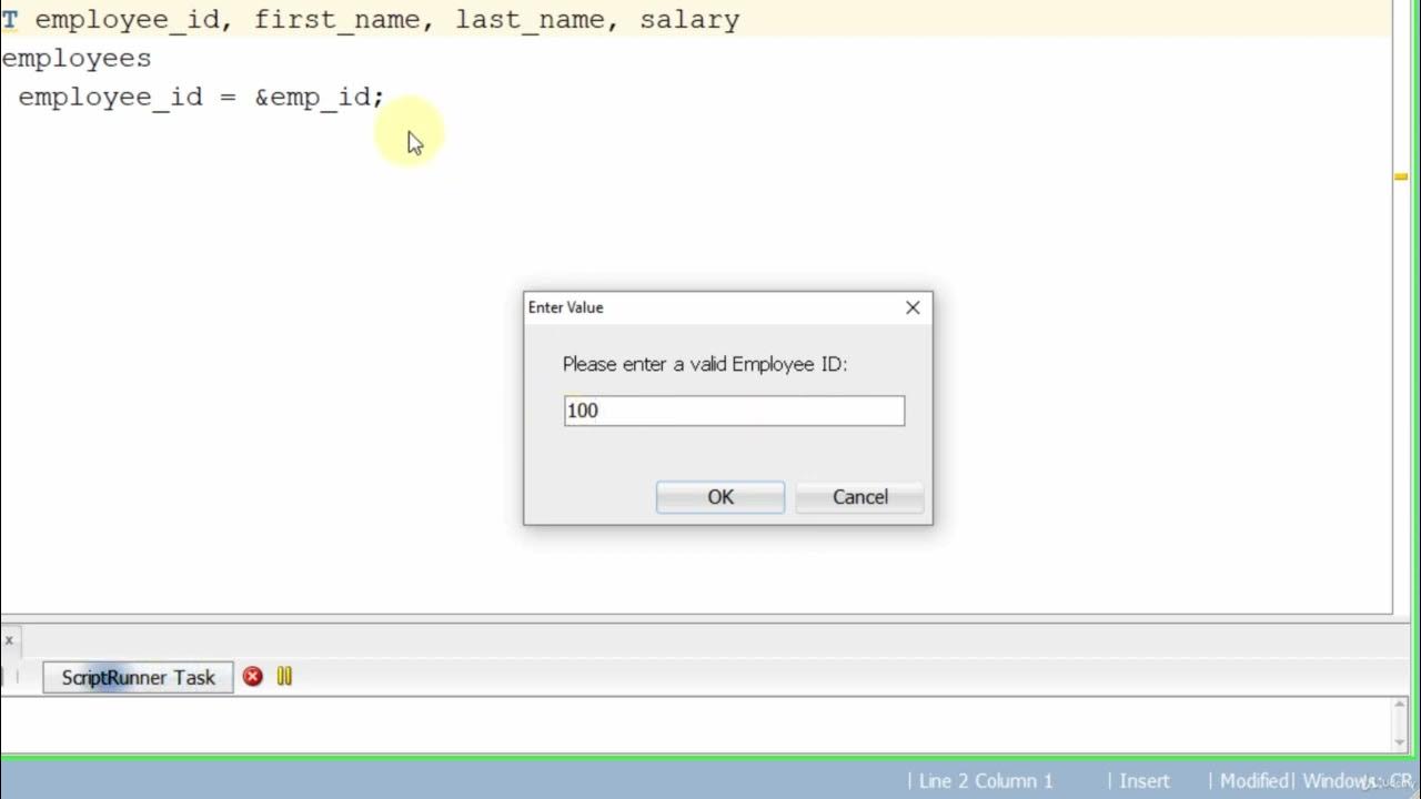6.3 Using Substitution Variables [ACCEPT and PROMPT Commands] - YouTube