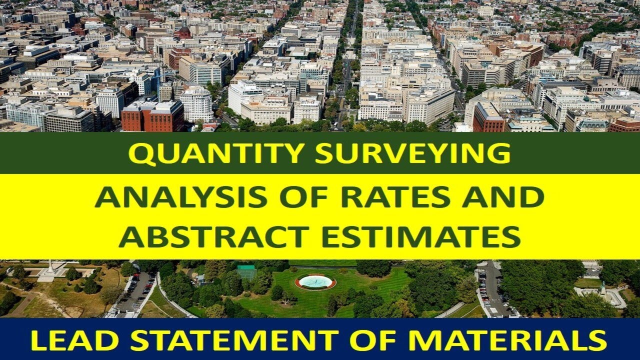 Lead Statement - Quantity Surveyng - Online Civil Engineering Notes ...