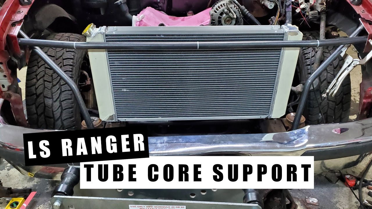 Twin Turbo V8 Swapped Ranger Gets Tube Front Core Support!!! - YouTube