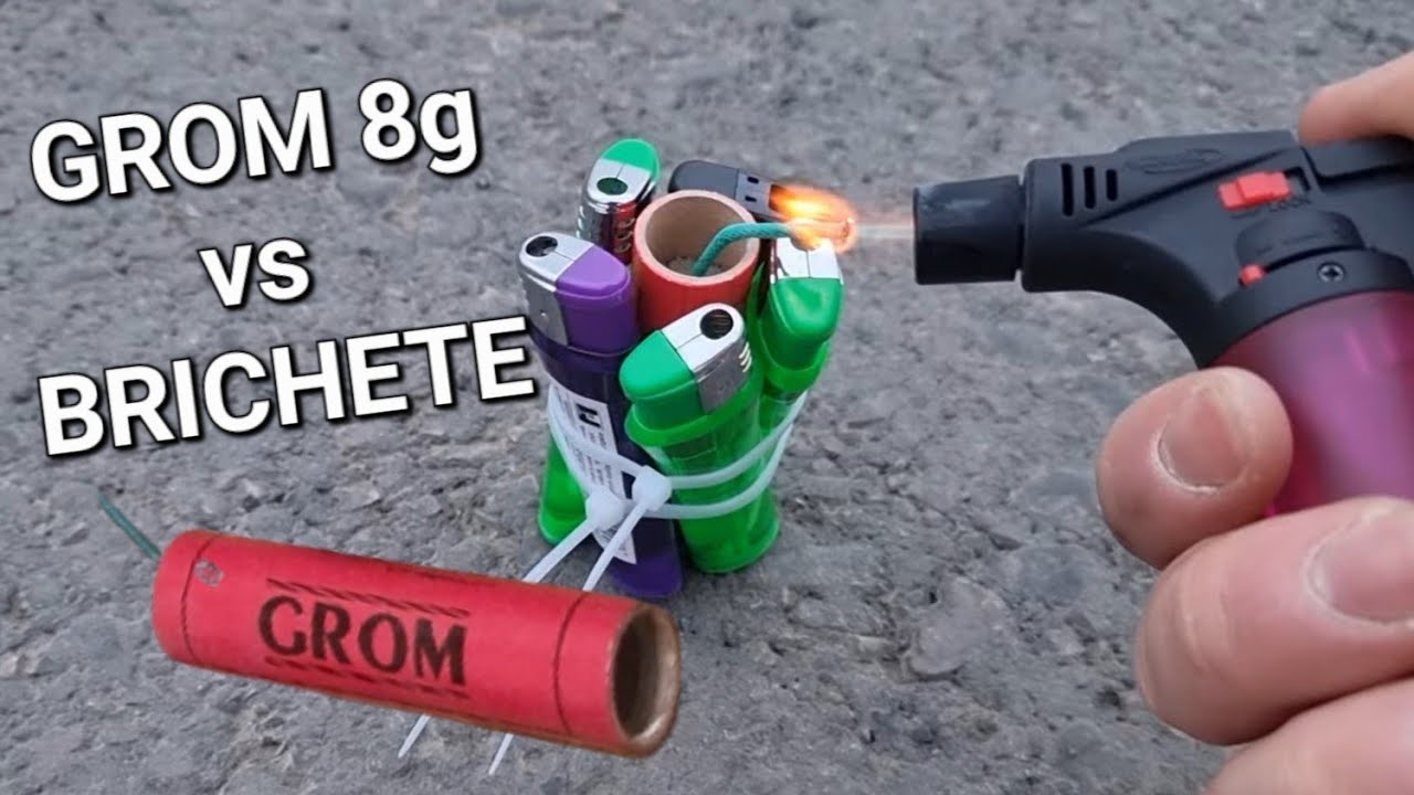 💥GROM 8g vs BRICHETE‼️ Vuurwerk Polenböller Lighter Compilation 💣 - YouTube