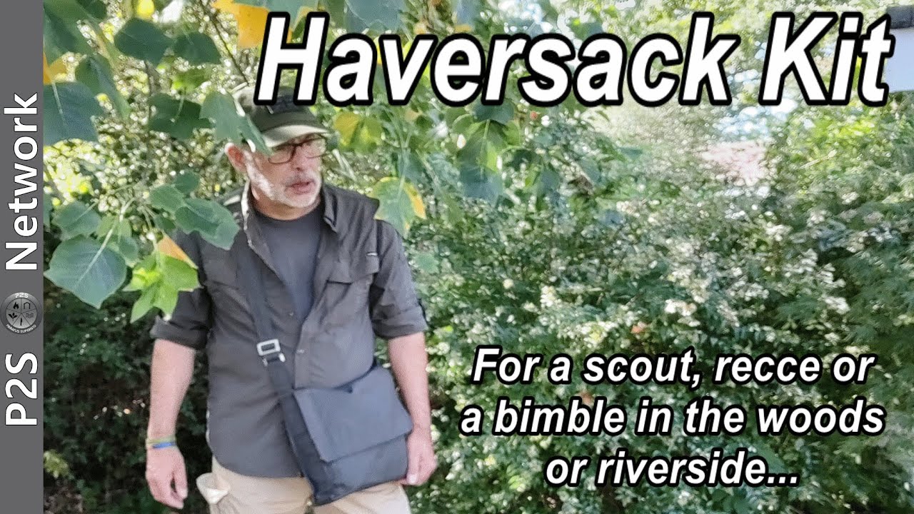 Haversack kit loadout for a day in the woods or a recce of a new area ...